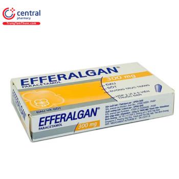 Viên nhét hậu môn Efferalgan 300mg hạ sốt giảm đau cho trẻ 3 đến 9 tuổi