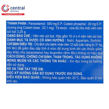 Thuốc Efferalgan Codeine: Thuốc giảm đau, hạ sốt hiệu quả