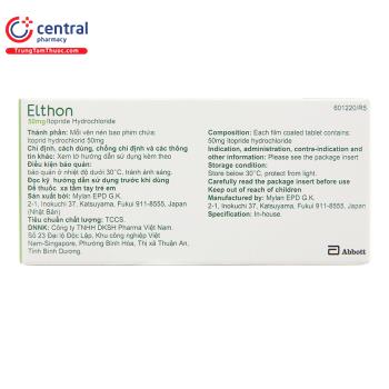 Thuốc Elthon 50mg - chống viêm loét dạ dày: tác dụng và thận trọng