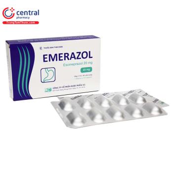 Thuốc Emerazol (Esomeprazol 20mg): Cách dùng - Chỉ định, Liều dùng