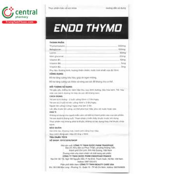 Thuốc Endo Thymo giúp hỗ trợ tăng cường tiêu hoá, giúp ăn ngon miệng