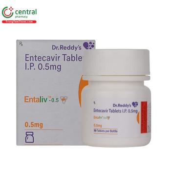 Thuốc Entaliv 0.5mg điều trị viêm gan B mạn tính ở người lớn