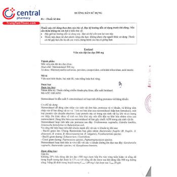 Thuốc Entizol 500mg: công dụng, cách dùng, lưu ý khi sử dụng