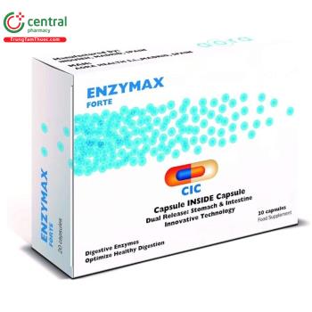 Thuốc Enzymax Forte bổ sung enzym tiêu hoá, giảm đầy bụng, khó tiêu