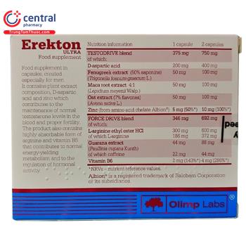 [CHÍNH HÃNG] Thuốc Erekton Ultra - Cường tráng sinh lực phái mạnh