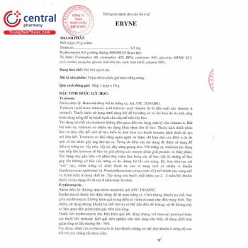 [CHÍNH HÃNG] Thuốc điều trị mụn trứng cá Eryne Gel Davipharm