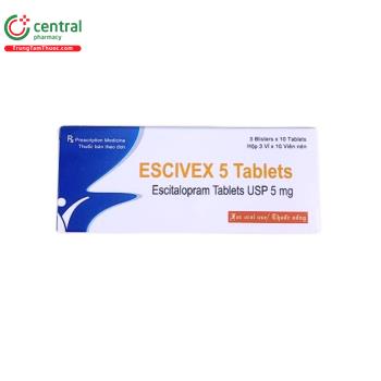 Escivex 5 Tablets - Thuốc điều trị rối loạn lo âu và trầm cảm hiệu quả