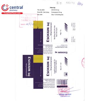 [CHÍNH HÃNG] Thuốc Esoxium Inj 40mg điều trị bệnh trào ngược dạ dày ...