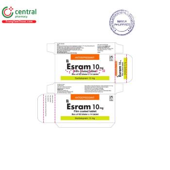 Thuốc Esram 10mg điều trị trầm cảm, rối loạn lo âu, ám ảnh cưỡng chế
