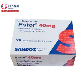 Estor 40mg Sandoz là thuốc gì? uống như thế nào? tác dụng phụ và giá bán