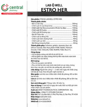 Thuốc Estro Her - Tăng cường và ổn định nội tiết tố nữ và sinh lý nữ