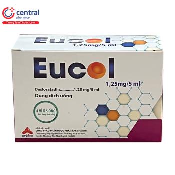 [CHÍNH HÃNG] Thuốc Eucol 1,25mg/5ml điều trị viêm mũi dị ứng
