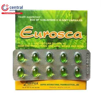 [CHÍNH HÃNG] Thuốc Eurosca xanh - Làm dịu ho, ngứa rát cổ họng