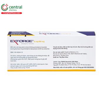 Thuốc Exforge 5mg/80mg chặn đứng cơn tăng huyết áp vô căn