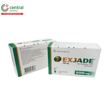 Thuốc Exjade 500 điều trị chứng nhiễm haemosiderin do truyền máu