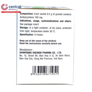 Thuốc Extorant 100 giúp tiêu chất nhầy trong bệnh hô hấp có đờm đặc