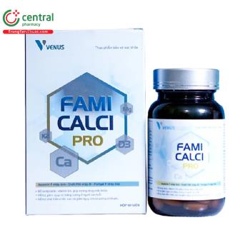 Fami Calci Pro - Bổ sung canxi, vitamin D3, giúp xương răng chắc khỏe