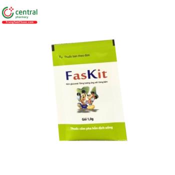 Thuốc Faskit 70mg/1g chứa Kẽm gluconat, bổ sung và dự phòng thiếu kẽm