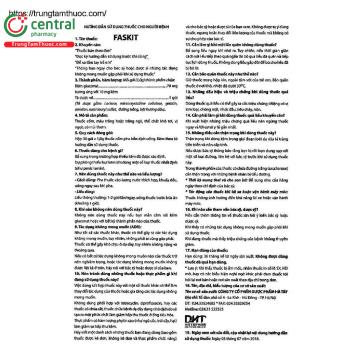 Thuốc Faskit 70mg/1g chứa Kẽm gluconat, bổ sung và dự phòng thiếu kẽm