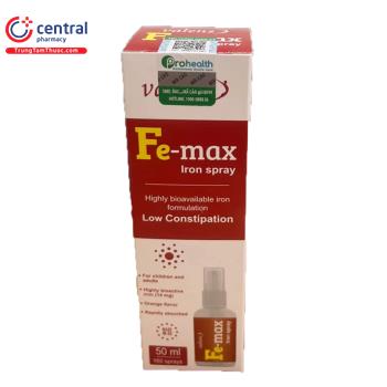 [CHÍNH HÃNG] Fe-max Iron Spray bổ sung sắt cho người lớn và trẻ em