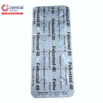 Thuốc điều trị Gout Febustad 40: Công dụng, giá bán, lưu ý khi dùng