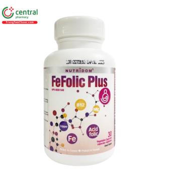FeFolic Plus là thuốc gì? FeFolic Plus Nutridom bổ sung sắt, ngừa thiếu máu
