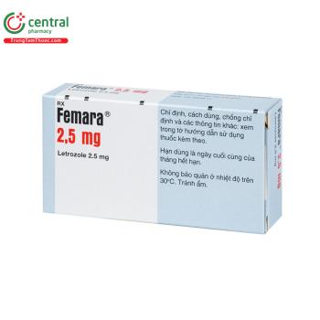 Thuốc Femara 2.5mg (Thổ Nhĩ Kỳ) - thuốc ức chế sinh tổng hợp Estrogen