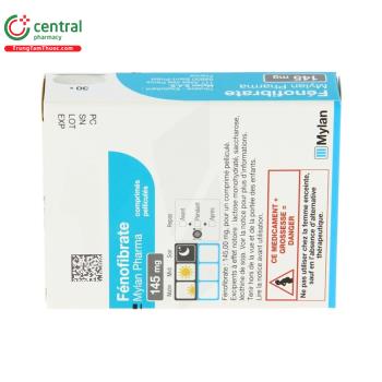 Thuốc Fenofibrate 145mg Mylan Pharma điều trị rối loạn lipid máu