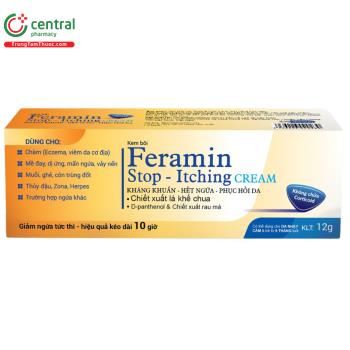 Kem bôi Feramin Stop – Itching CREAM giúp kháng khuẩn, giảm ngứa