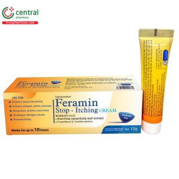 Kem bôi Feramin Stop – Itching CREAM giúp kháng khuẩn, giảm ngứa