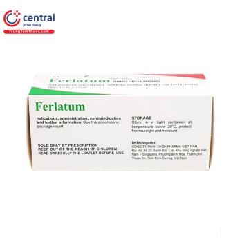 [CHÍNH HÃNG] Thuốc Ferlatum 40mg - thuốc bổ sung sắt