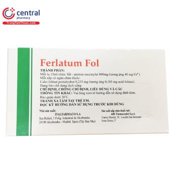 Thuốc Ferlatum Fol: tác dụng, chỉ định, liều dùng