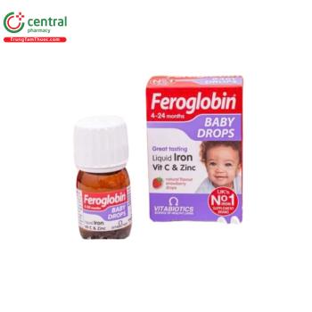 Siro nhỏ Feroglobin Baby Drops hỗ trợ hấp thu hiệu quả sắt cho trẻ