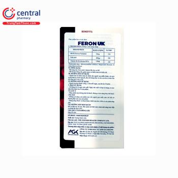 [CHÍNH HÃNG] Thuốc Feron UK tái tạo hồng cầu ngừa thiếu máu