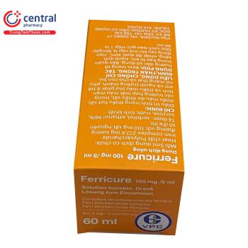 Thuốc Ferricure 100mg/5ml sử dụng trong điều trị các bệnh thiếu máu