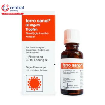 [CHÍNH HÃNG] Ferro Sanol 30mg Tropfen - Sắt hữu cơ nhỏ giọt cho bé