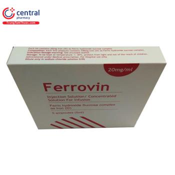 [CHÍNH HÃNG] Thuốc Ferrovin 100mg/5ml - Phòng và điều trị thiếu máu
