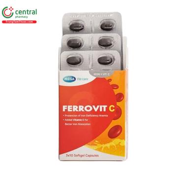 Thuốc Ferrovit C ngừa và điều trị tình trạng thiếu máu do thiếu sắt