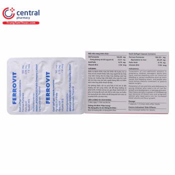 Thuốc bổ máu Ferrovit: Tác dụng, liều dùng và giá bán