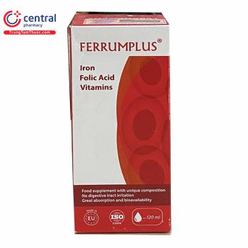[CHÍNH HÃNG] Thuốc Ferrumplus 120ml bổ sung sắt và vitamin cho bà bầu