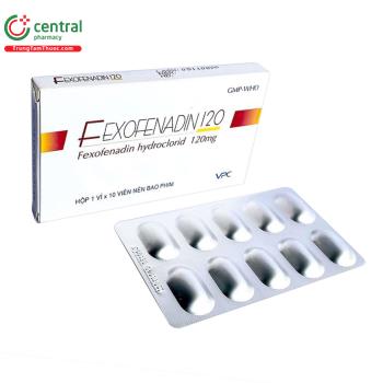 Thuốc Fexofenadin 120 Pharimexco: Điều trị bệnh viêm mũi dị ứng