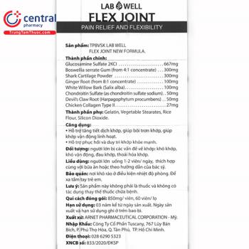 Thuốc điều trị viêm khớp Lab Well Flex Joint: cách dùng và giá bán