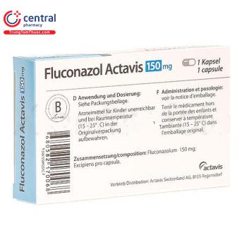 Thuốc Fluconazol Actavis 150mg trị bệnh do nấm Candida