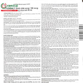 Thuốc Fludalt Duo 250mcg/50mcg - Điều trị hen phế quản