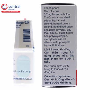 Thuốc nhỏ mắt Flumetholon 0,02% 5ml Santen trị viêm bờ mi