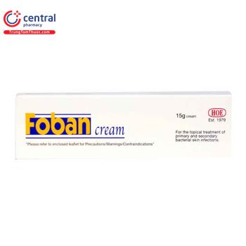[CHÍNH HÃNG] Thuốc Foban Cream 15g trị viêm nang, vết bỏng nhẹ