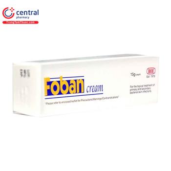 [CHÍNH HÃNG] Thuốc Foban Cream 15g trị viêm nang, vết bỏng nhẹ
