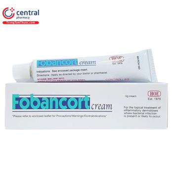 [CHÍNH HÃNG] Thuốc Fobancort Cream 5g trị chốc, viêm nang lông