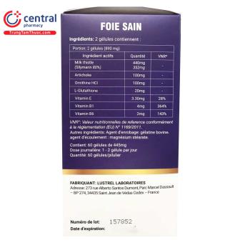 [CHÍNH HÃNG] Thuốc bổ gan Foie Sain 60 viên cho người xơ gan, viêm gan