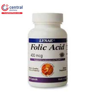 [CHÍNH HÃNG] Thuốc Folic Acid 400mcg Lynae bổ sung acid Folic